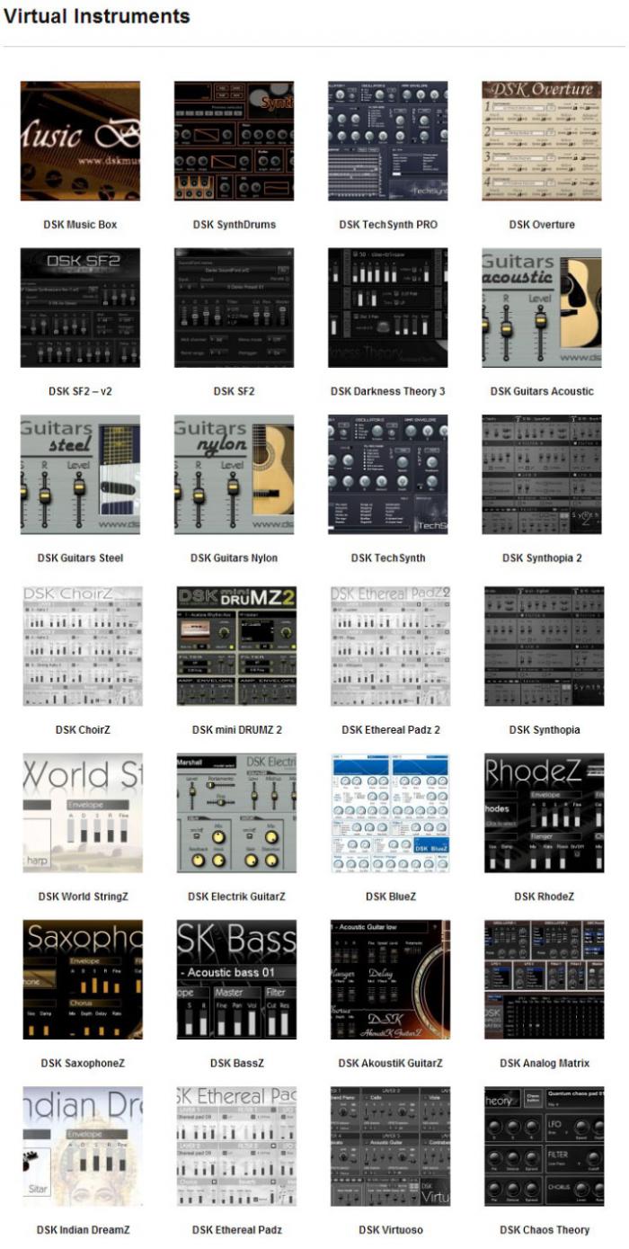 DSK free virtual instruments collection 가상악기 모음 - 예스파일