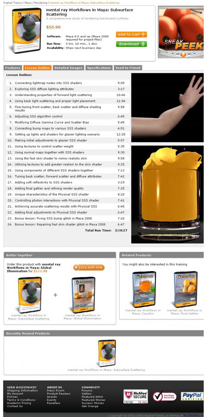 DigitalTutors-mental ray Workflows in Maya-Subsurface Scattering - 예스파일